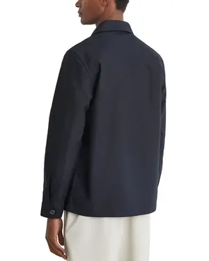 REISS Yorker Twill Four Pocket Overshirt - Navy