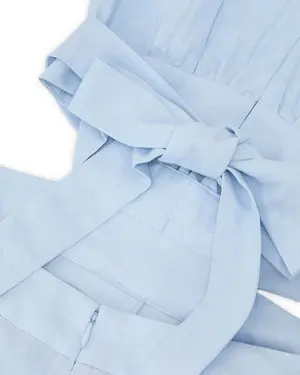 REISS Hazel Linen And Cotton Sleeveless Dress