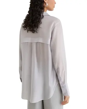 REISS Sheer Striped Shirt
