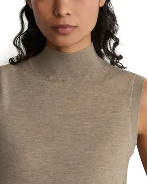 REISS Mock Neck Sleeveless Sweater