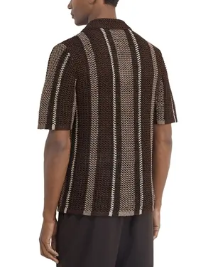 REISS Farin Crochet Cuban Shirt