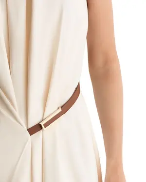 REISS Evie Draped Asymmetric Dress