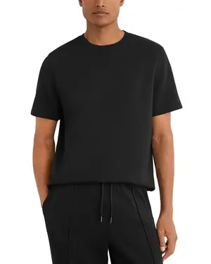 REISS Barton Premium Interlock Jersey Tee - Black