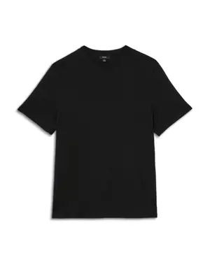 REISS Barton Premium Interlock Jersey Tee - Black