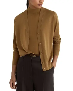 REISS Simi Merino Wool Cardigan
