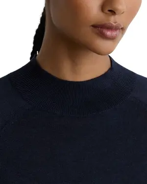 REISS Sienna Wool Funnel Neck Top