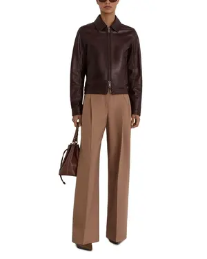 REISS Sorina Leather Jacket