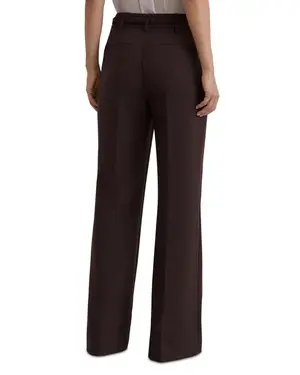 REISS The Leona Belted Flare Pants - Grape