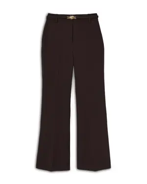 REISS The Leona Belted Flare Pants - Grape