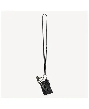 Balenciaga Le City Phone Strap With Pouch - Black