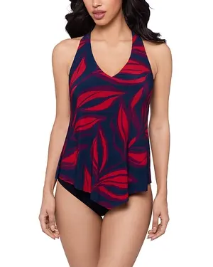 Magicsuit Taylor V Neck Draped Tankini Top - Multi