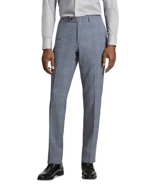 Ted Baker London Modern Fit Plaid Check Suit Pants - Light Blue
