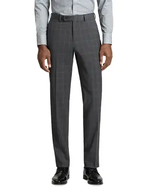Ted Baker London Modern Fit Windowpane Plaid Suit Pants