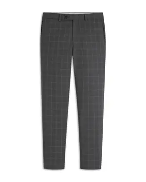 Ted Baker London Modern Fit Windowpane Plaid Suit Pants