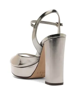 ALEXANDRE BIRMAN Amy Mirrored Leather Platform Sandals