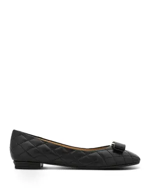 FERRAGAMO Varina Quilted Leather Ballet Flats