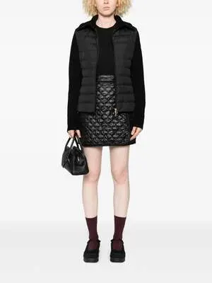 Moncler Cardigan Imbottito In Lana Con Cerniera
