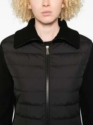 Moncler Cardigan Imbottito In Lana Con Cerniera