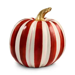 MACKENZIE-CHILDS Paprika Stripe Medium Pumpkin - Multi