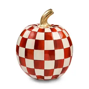 MACKENZIE-CHILDS Paprika Check Small Pumpkin - Multi