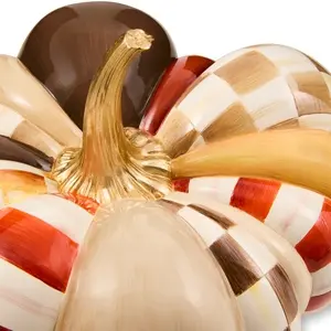 MACKENZIE-CHILDS Harvest Glow Patchwork Medium Pumpkin