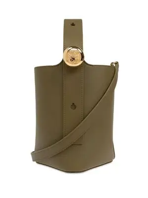 Loewe Smooth Leather Mini Pebble Bucket Bag - Green