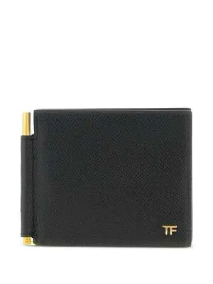 TOM FORD Grained Leather Money Clip Wallet - Black