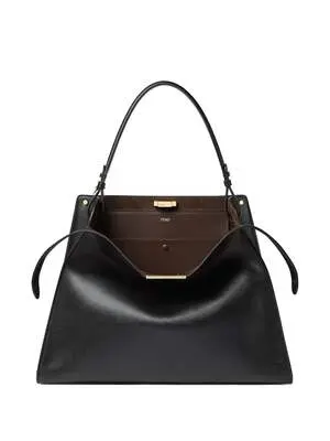 Fendi Way Large Leather And Suede Bag