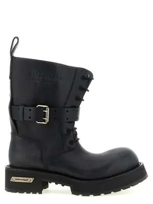 Balenciaga Venom Lace-up Boots - Black