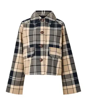 Barbour Delilah Plaid Cropped Jacket