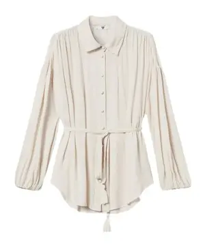 TWINSET Belted Shirt - White