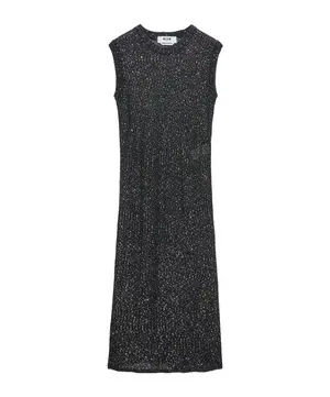 MSGM Glitter Knitted Midi Dress