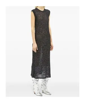 MSGM Glitter Knitted Midi Dress