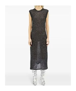 MSGM Glitter Knitted Midi Dress