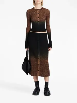 Proenza Schouler Gradient-effect Knitted Midi Skirt
