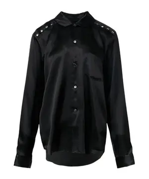 Comme Des Garçons Studs Long-sleeve Shirt - Black