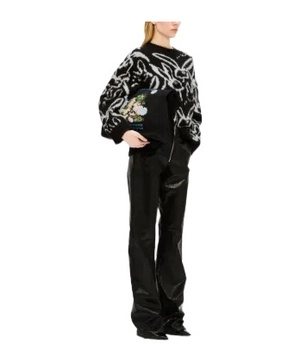 MSGM Rabbit-print Crew Neck Sweatshirt