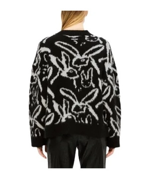 MSGM Rabbit-print Crew Neck Sweatshirt