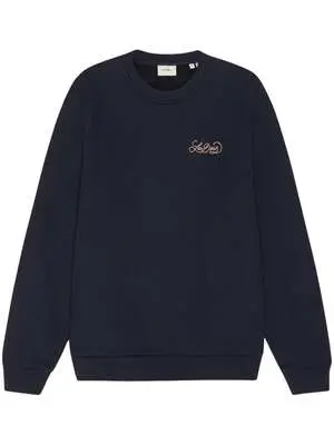 LES DEUX Organic Cotton Crewneck Sweater - Navy