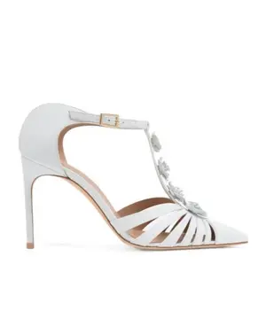 MALONE SOULIERS Jennifer Floral-detail Sandals - White