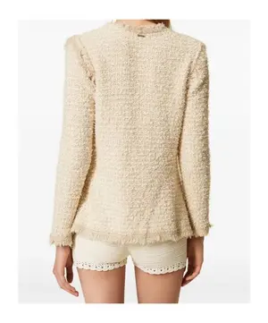 TWINSET Frayed Bouclé Jacket
