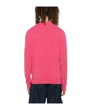 Play Comme Des Garcon V-neck Double Heart-patch Cardigan
