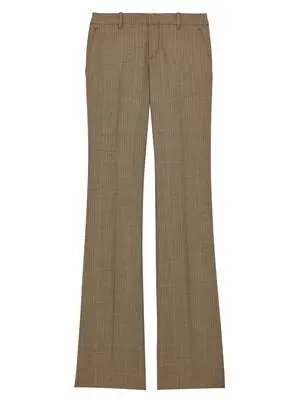 Saint Laurent Wool Waistband Pants With Concealed Hook-and-zip Closure And Belt Loops