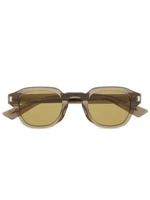 Saint Laurent Round Translucent Acetate Sunglasses
