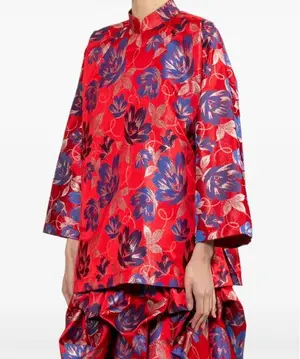 Comme Des Garçons Floral Print Top