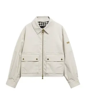 Barbour Cropped Zip-front Utility Jacket