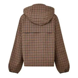 Barbour Gingham Hooded Cropped Jacket