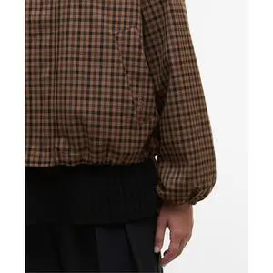Barbour Gingham Hooded Cropped Jacket