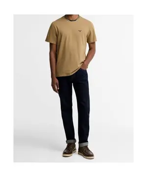 Barbour Innercheck Trim Crewneck Tshirt - Nude