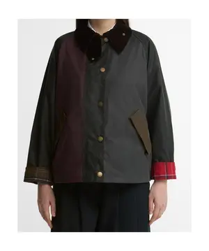 Barbour Colourblock Cordcollar Wax Jacket